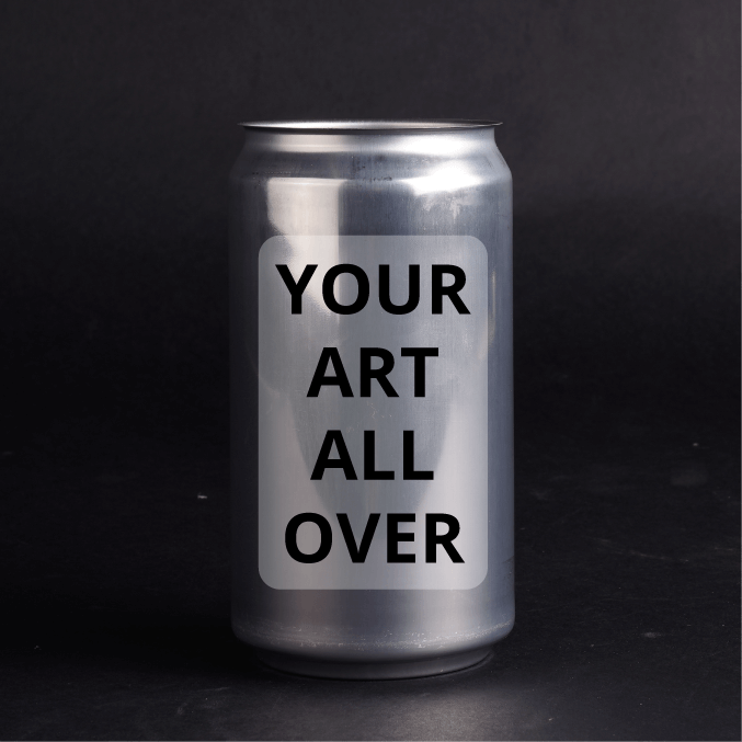 25.4oz SILVER Cans + CUSTOM Digital Print - Crowler Nation
